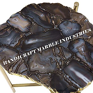 Grey Agate Table Top, Agate Side Table, Counter Top Agate Coffee Table, Agate Table Top, Quartz Organic Side Edge, Gemstone, Stone, Agate