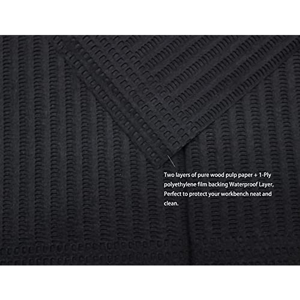 HuoHuo 125PCS Disposable Dentistry Bibs Sheets Cloths,Size 13 X 18 inches Table Covers Clean Pad,Personal Supplies for Underpad Hygiene (Black)