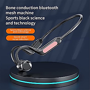 Onlyliua Wireless Bluetooth Headset, B𝚘ne Conduction Waterproof Headphones, LED Power Digital Display, Hi-fi Stereo Sound, Low Latency, Active Noise Reduction, for Sport Gaming