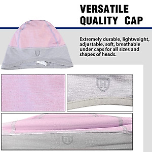 Harrison Howard Essential Under Helmet Cap Warming Skull Cap for Riding Motorcycle Cycling Helmet Liner for Men Women Pink