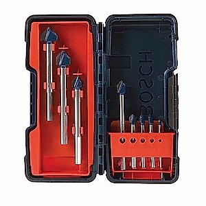 BOSCH GT3000 8-Piece Glass and Tile Carbide Hammer Drill Bits Assorted Set with Included Storage Case for Fast Drilling in Glass and Tile