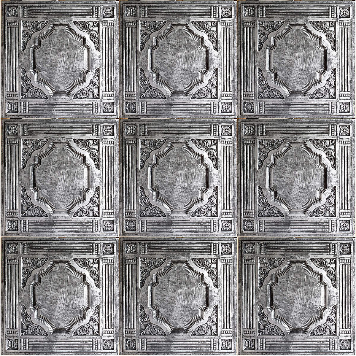 PAINTSDECOR Faux Antique tin Ceiling Tiles Painted Decor Ceiling Panels PL65 10pcs/lot