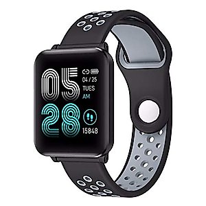 XXXDXDP Sport Modes Smart Watch for Android ios Fashion Comfortable Women Men Sleep Management Smartwatch (Color : Black)