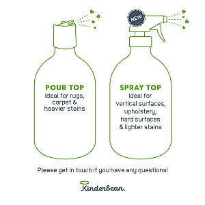 Kinderbean Dog & Cat Urine Stain and Odor Eliminator for Carpet, Upholstery, Hard Floors - Single 24 oz., Grapefruit Tea Tree Scent, Enzyme Bio-Active Formula with Squeeze and Spray Top