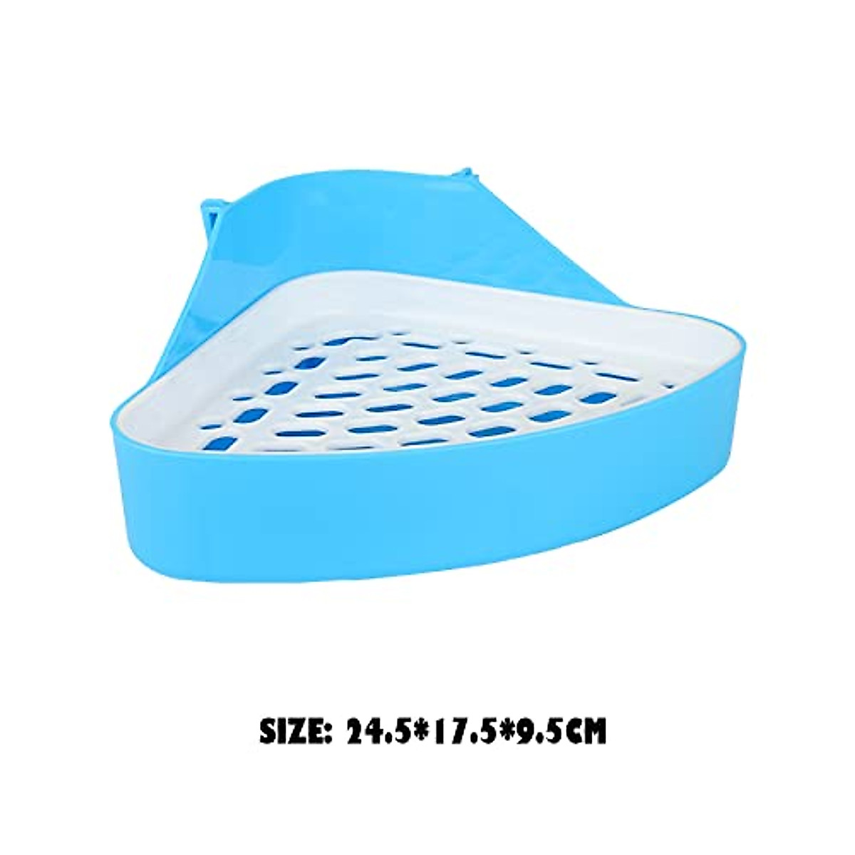 Generic Durable Hamster Pet Cat Rabbit Toilet Rectangle Corner Training Tray (Blue)