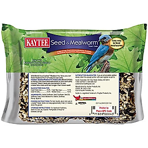 Kaytee Wild Bird Seed & Mealworm Seed Treat Cake, 6 Ounces