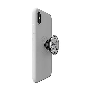 PopSockets Phone Grip Slide for Phones and Cases, Sliding Phone Grip with Expanding Kickstand, PopSlide for Apple Silicone Case, iPhone Xs Max - Clear Day