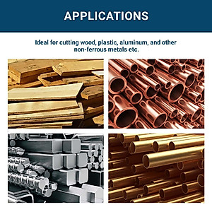 Benchmark Abrasives 10" TCT Saw Blade with 5/8" Arbor, Circular Saw Blades for Cutting Plastic Aluminum Non-Ferrous Metals Fiberglass, Smooth Cutting ‎(10" - 100 Teeth)