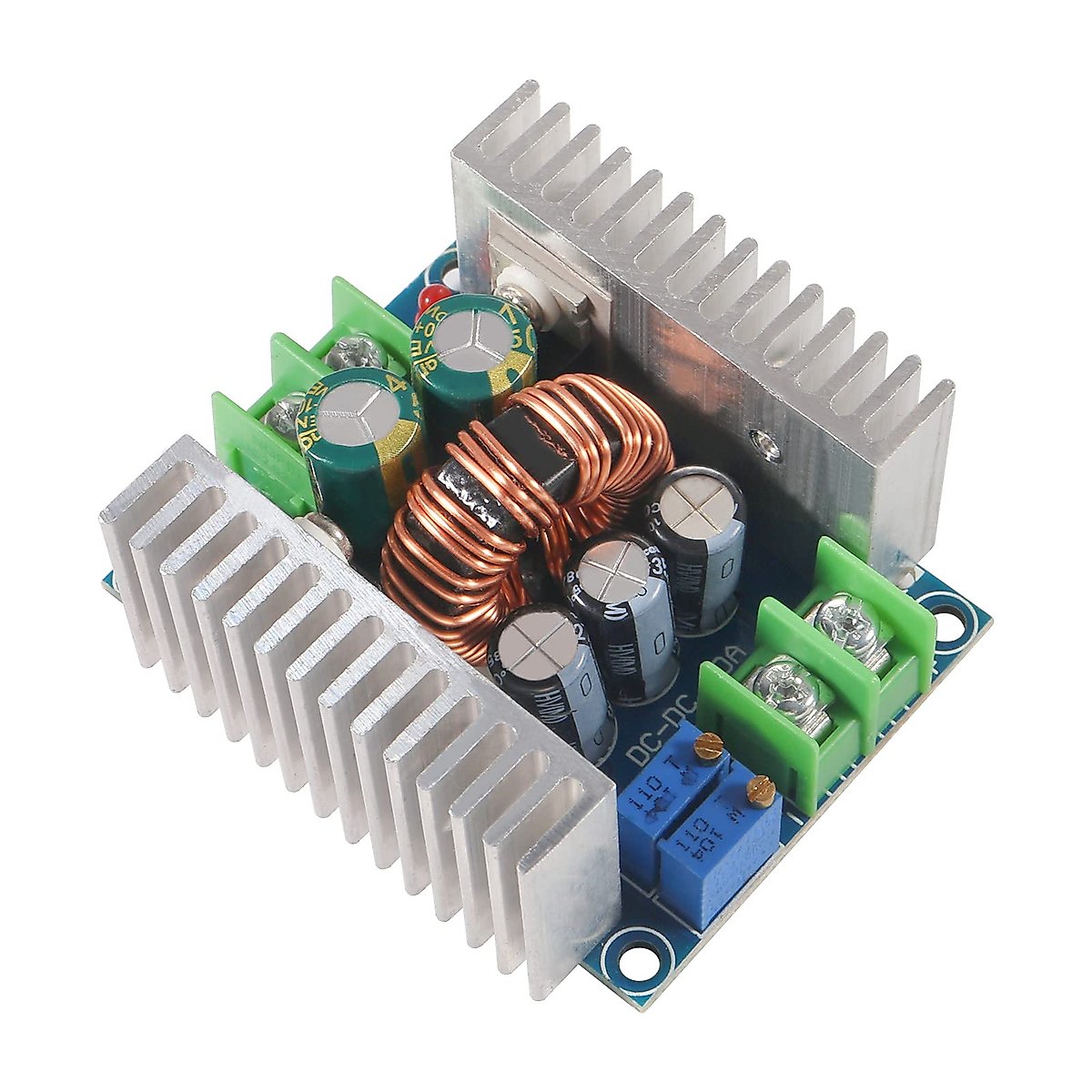 4Pcs 20A 300W Buck Converter Step Down Module DC 6-40V to 1.2-36V 20A 300W Adjustable Constant CC CV Current Voltage Regulator Power Supply Module with Short Circuit Protection Function