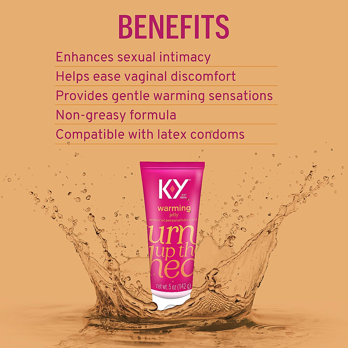 K-Y Warming Jelly Personal Lubricant Tube, 5 Ounce