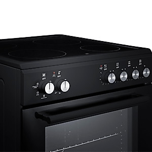 Summit 24” Electric Smooth Top Range, Large 2.44 cu.ft. oven. ADA Compliant, Black - REXT24BL(Black, 24 Inch)