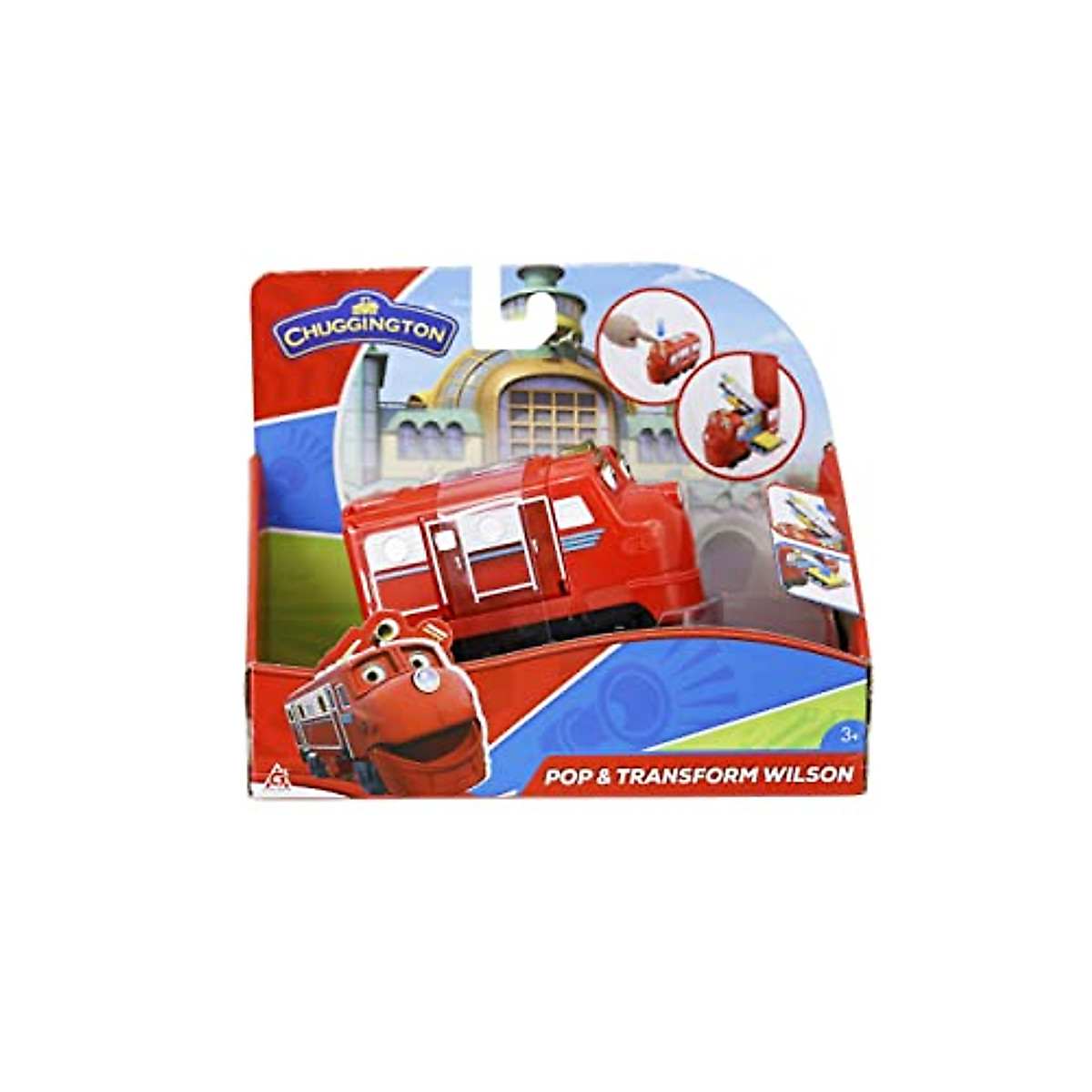 Chuggington - Pop and Transform Chuggers – Wilson - 5" Transforming Train Toy - Free-Rolling Wheels - Birthday Gift for Preschool Kids Age 3 and Up - Fun for 3 4 5 Year Old Boys and Girls