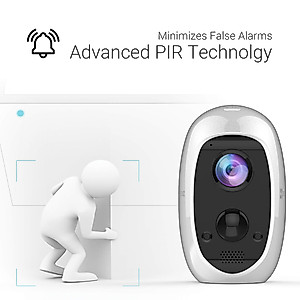 EZVIZ C3A - 100% Wire-Free 1080p Security Camera, Two-Way Audio, PIR Motion Detection, 25ft Night Vision