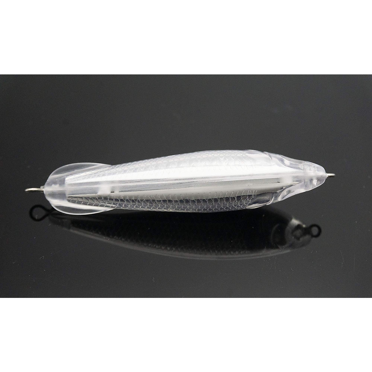 10PCS Unpainted Lure Blanks 10.48g 8.5cm with 6mm Free Fishing Eye Crankbait Simulation Blank Body Clear Hard Baits Trout Salmon Swimming Sea Bait Topwater Freshwater Plastic Minnow Lure 8300 6mm