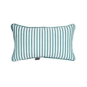 SUPMAISON Pack of 2 Decorative Indoor Outdoor Outdoor Pillow 20" x 12", (Polyester, Crestwood Stripe Turquoise)