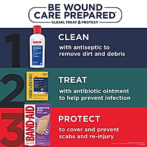 Band-Aid Brand Adhesive Bandages for Sensitive Skin, Hypoallergenic First Aid Bandages with Painless Removal, Stays on When Wet & Suitable for Eczema Prone Skin, Extra Large Size, 7 ct