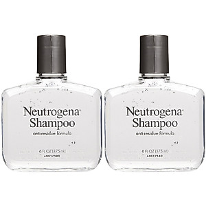 Neutrogena Anti-Residue Shampoo, Gentle Non-Irritating Clarifying Shampoo to Remove Hair Build-Up & Residue, 6 fl. oz (Pack of 2)