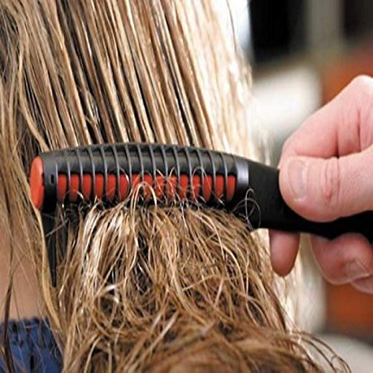 KAISIDA Professional Anti Splicing Detangling Roller Comb, Integrated Roller Hair Comb，Professional Hair Dyeing Comb, Hair Daily Care Comb