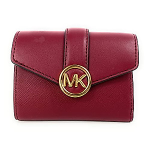 Michael Kors Carmen Medium Flap Wallet (Leather, Mulberry)