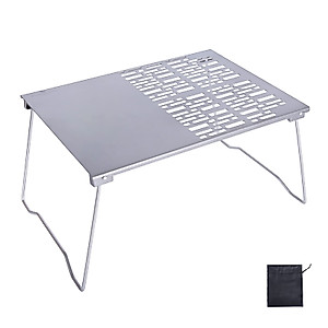 Boundless Voyage Titanium Folding Campfire Grill Portable Outdoor Camping Barbecue Grill Grate with Legs