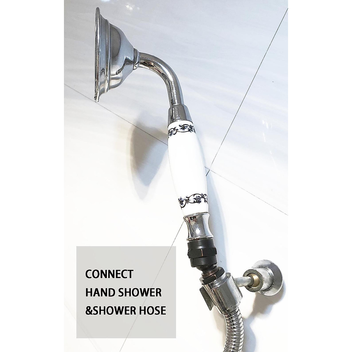 MissMin shower head Swivel ball adapter,hand shower rotate povit shower arm extension connector,ORB/oil rubbed bronze