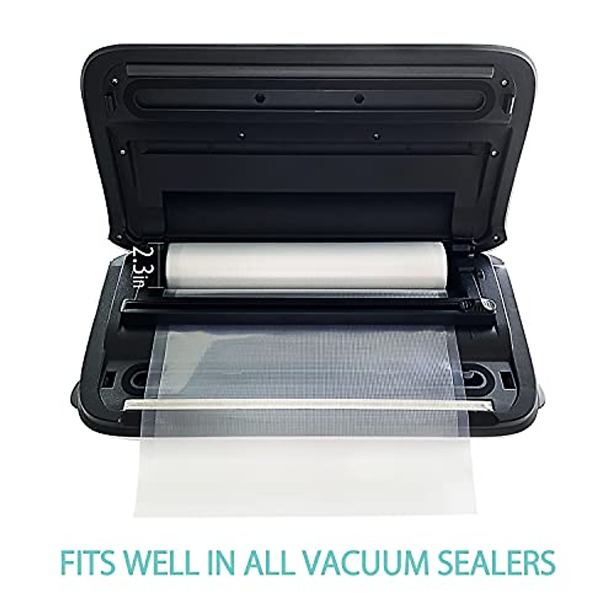 Happy Seal Vacuum Sealer Bags 8x25 Rolls 4 Pack for Food Saver, Seal a Meal, BPA Free, Commercial Grade, Great for Vac Storage, Meal Prep or Sous Vide