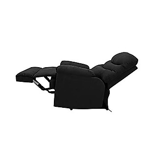 Kingway SF-1701 Recliner Sofa Chair, 35" L x 40" D x 40" H, Fabric, Black
