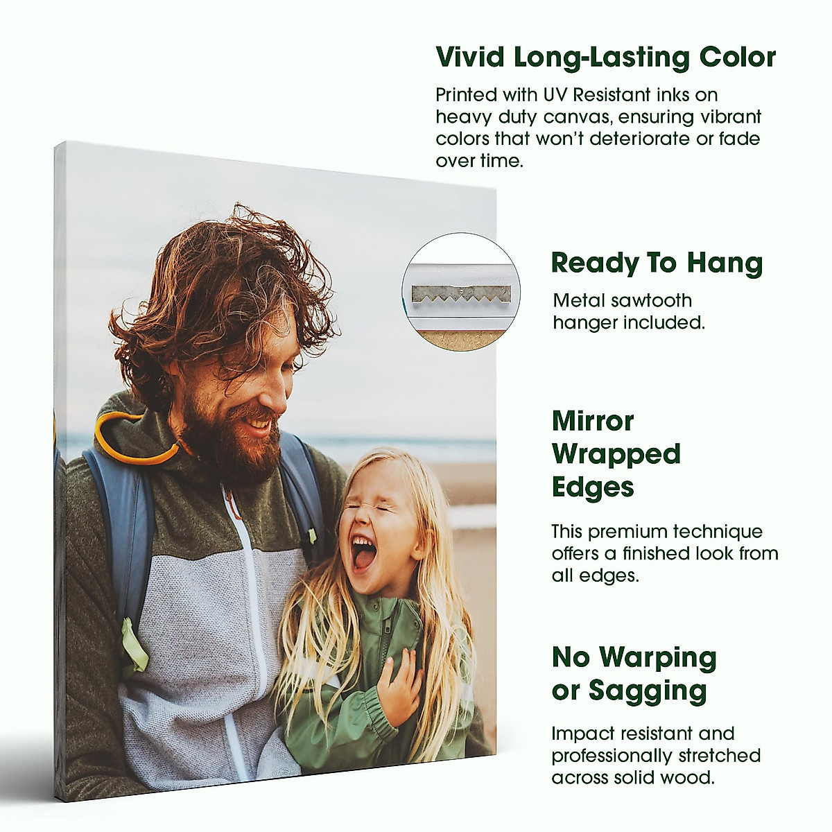 BuildASign Custom Canvas Prints with Your Photos – Personalized Picture To Canvas Wall Art, Perfect for Home Decor, Gifts & Keepsakes, Ready to Hang (30" L x 40" W x 1.5”D)