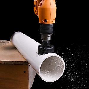 Hole Saw Kit, SUNGATOR 5-Piece Hole Saw Set with 4 Pcs Saw Blades in 1-1/4, 1-1/2, 2, 2-1/8 Inch, 1 Mandrel. Carbon Steel Circle Hole Saw Kit, Arbored Hole Cutter for Wood, Plastic, PVC Board, Drywall