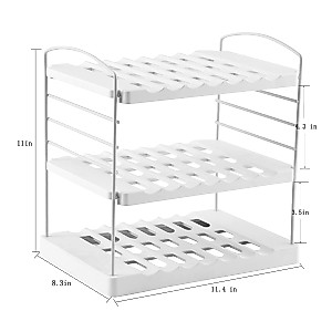 BYCY Water Bottle Organizer 3-Tier Plastic Cups Holder for Kitchen Countertops, Pantry, Cabinet, Water Bottle Storage Rack for Tumbler Sports Flask Insulated Travel Mug
