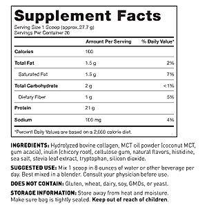 Amy Myers MD Pure Paleo Protein Powder - Clean Grass Fed Pasture Raised Protein - Hormone Free, Non-GMO, Gluten & Dairy Free - Perfect for Keto and Paleo - Vanilla Bean- 29.31 oz (831 g)