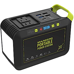 MARBERO Portable Power Station with Solar Panel Kit Solar Generator Included 110V Laptop Charger for Outdoor Home Camping Emergency RV