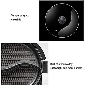 SEAAN Hot Pot with Grill, Hotpot Pot Electric Grill Indoor Shabu Shabu Pot Korean bbq Grill Smokeless, Separate Dual Temperature Contral, Capacity for 2-12 People, 110V