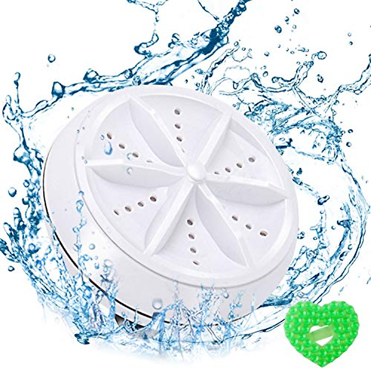 Portable Mini Washing Machine,Turbo Washer & Dishwasher with USB Powered Portable Ultrasonic Turbine for Personal Laundry Travel Trip Apartment