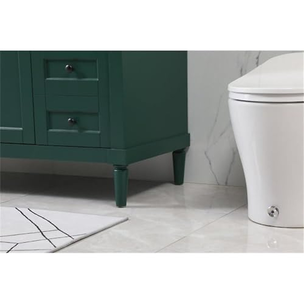 Elegant Decor Indoor Modern Under Sink Bathroom Fixtures Storage Organizer Cabinet 42 inch Single Bathroom Vanity - Green