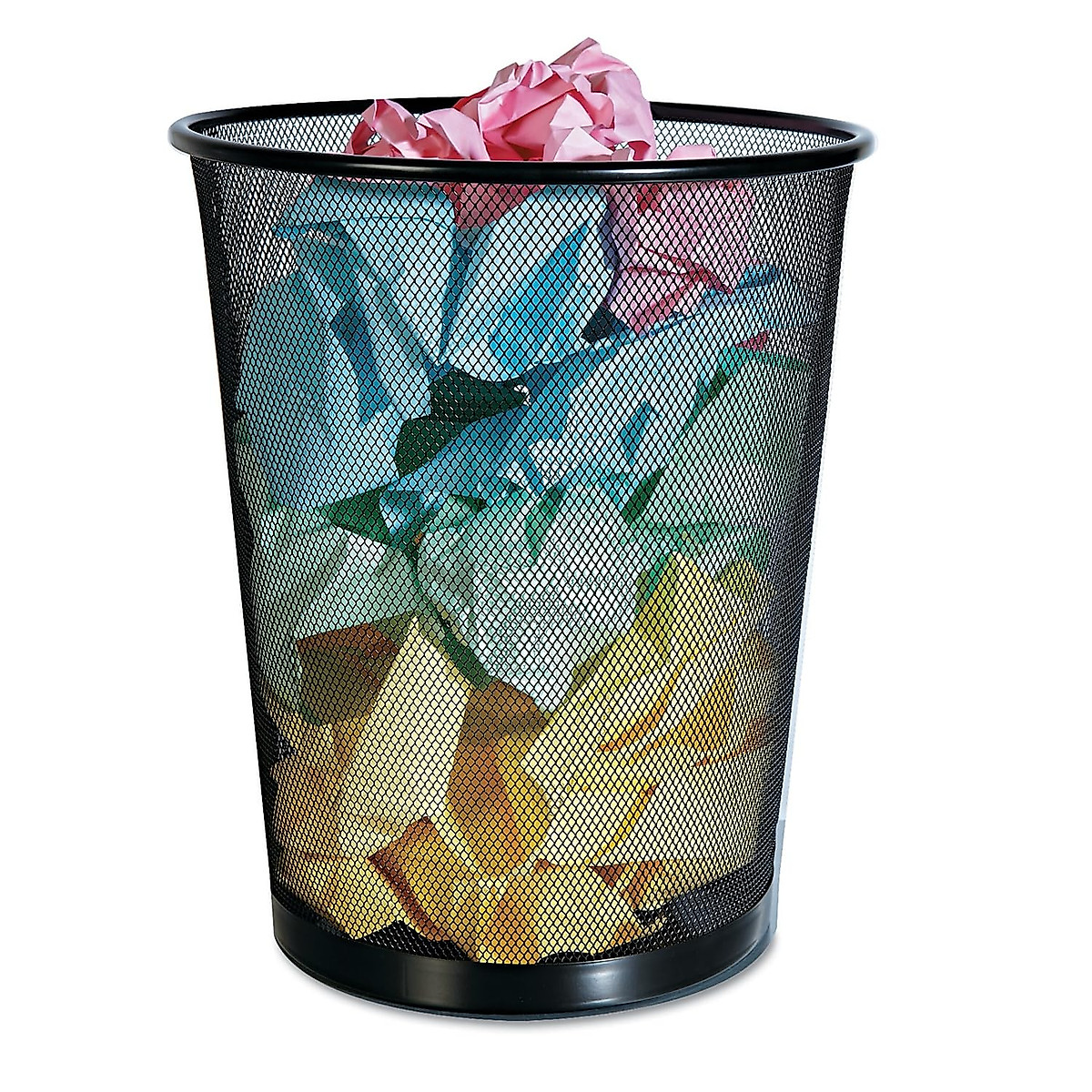 Universal One Mesh Wastebasket, 18 qt, Black, Under 5 Gallons (Universal 20008)