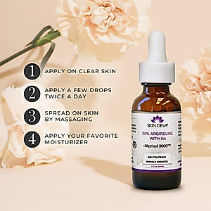 SKIN DEVA 20% Argireline Serum with Matrixyl 3000 Pure Hyaluronic Acid Serum For Face Deep Wrinkle Reducer Anti Aging Tones Skin and Stimulates Collagen Peptides Serum For Face