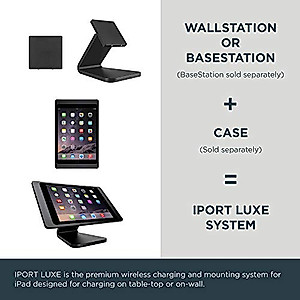 IPORT LUXE (LuxePort) WallStation iPad Wall Mount - Compatible with all LUXE Cases for iPad mini 4 and 5, iPad 9.7, 10.2, 10.5 - White