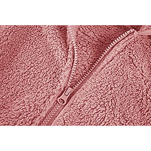 Karlywindow Toddler Baby Boy Girl Little Cute Bear Hoodie Jacket Sherpa Fuzzy Winter Warm Sweatshirt Coat A-pink