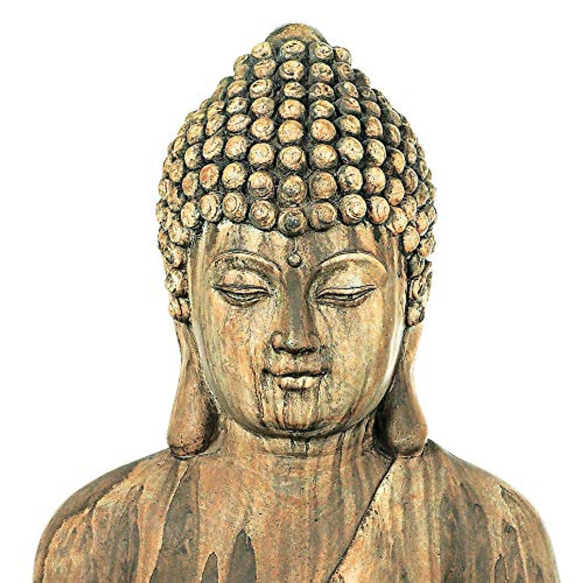 John Timberland Zen Buddha Outdoor Statue 29 1/2" High Floor Sitting Weathered for Yard Garden Lawn