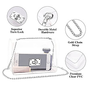 COROMAY Clear Purse for Women, Clear Bag Stadium Approved, Clear Crossbody Bag for Women