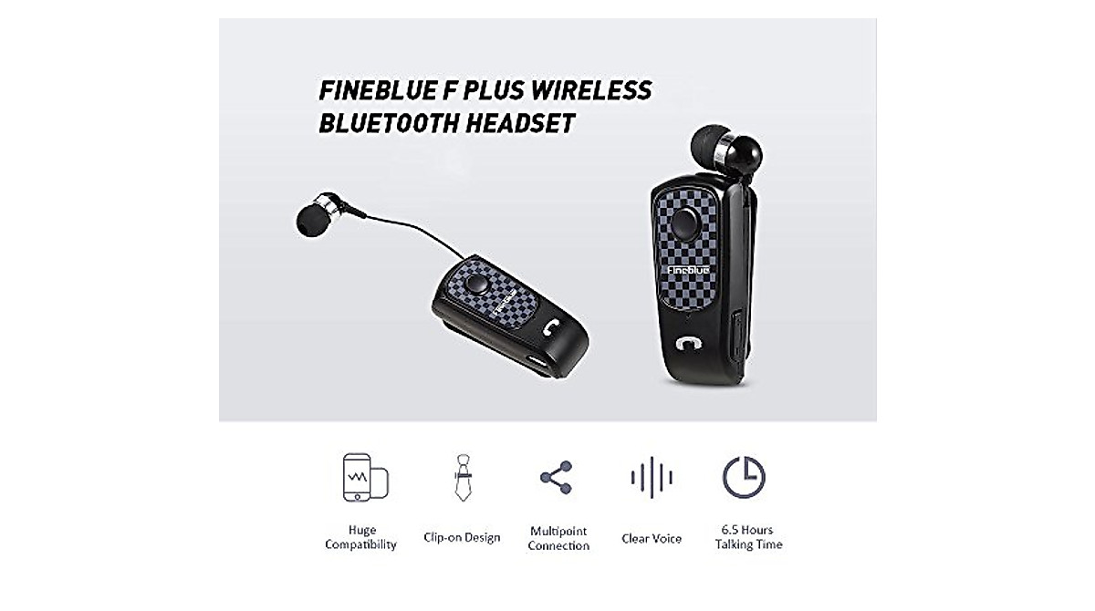 Fineblue F Plus Wireless Bluetooth Headset - Hands-Free & Long Battery