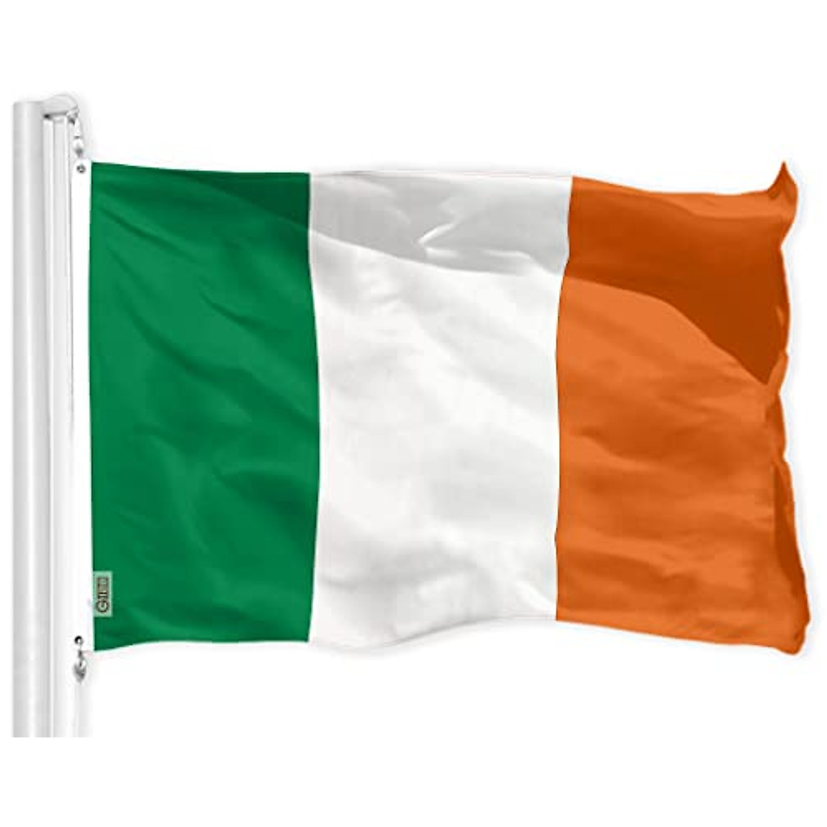 G128 Ireland Irish Flag | 3x5 Ft | LiteWeave Pro Series Printed 150D Polyester | Country Flag, Indoor/Outdoor, Vibrant Colors, Brass Grommets, Thicker and More Durable Than 100D 75D Polyester