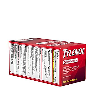 Tylenol Extra Strength Coated Tablets, Acetaminophen Adult Pain Relief & Fever Reducer, 225 ct