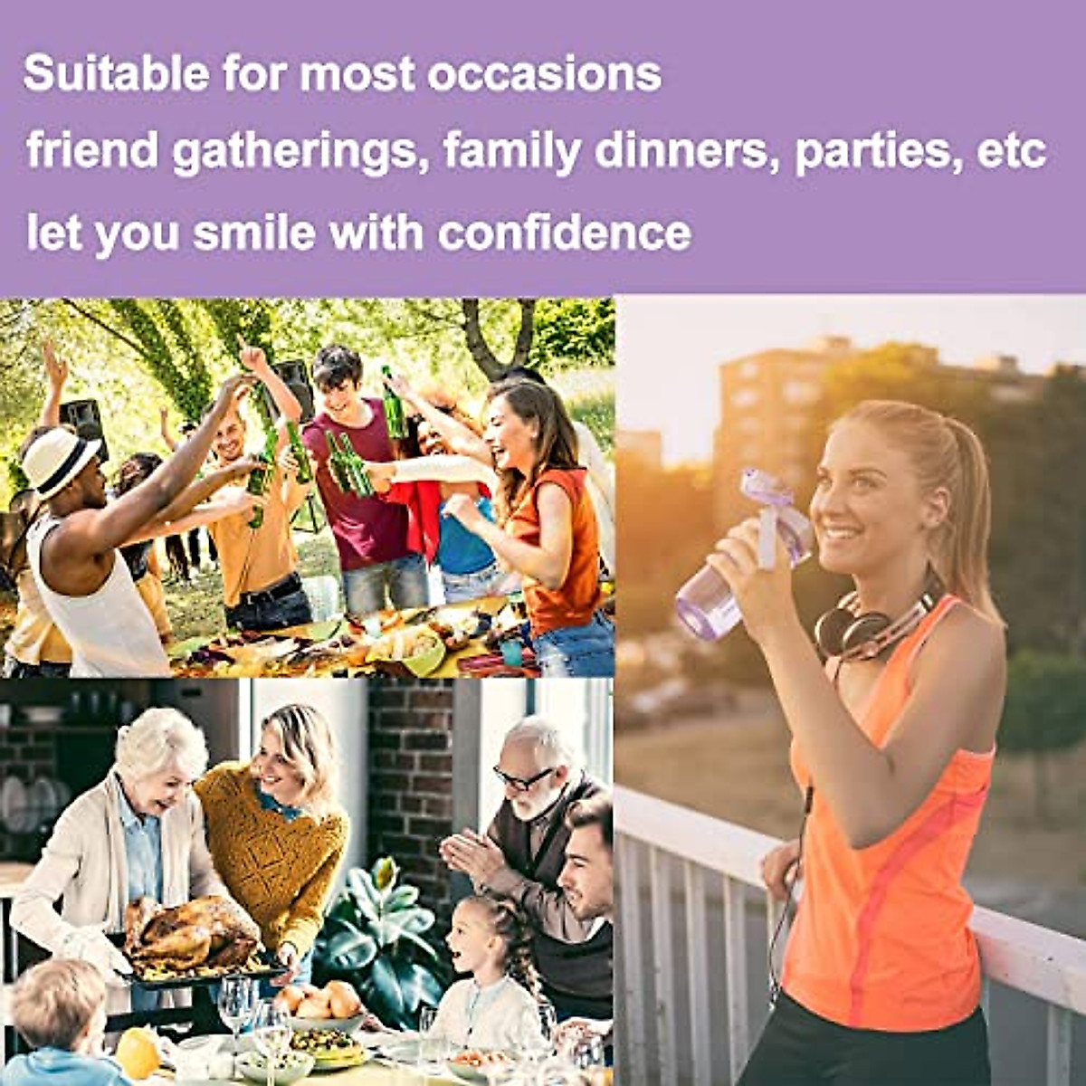 Denture Teeth Temporary Fake TeethSnap On Veneers, Snap in Teeth for Men and Women,Cover The Imperfect Teeth,No Pain No Shot No Drilling,Fix Confident Smile(2 Pcs)