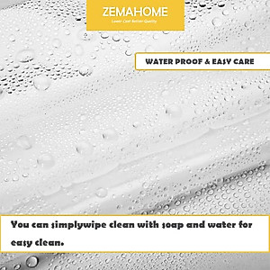 ZEMAHOME 72" x 66" Short PEVA Plastic Shower Curtain Liner - 1 Pack Premium Light Weight Clear Bathroom Shower Showroom Curtain Liner with Rustproof Metal Gromments and Weighted Magnet