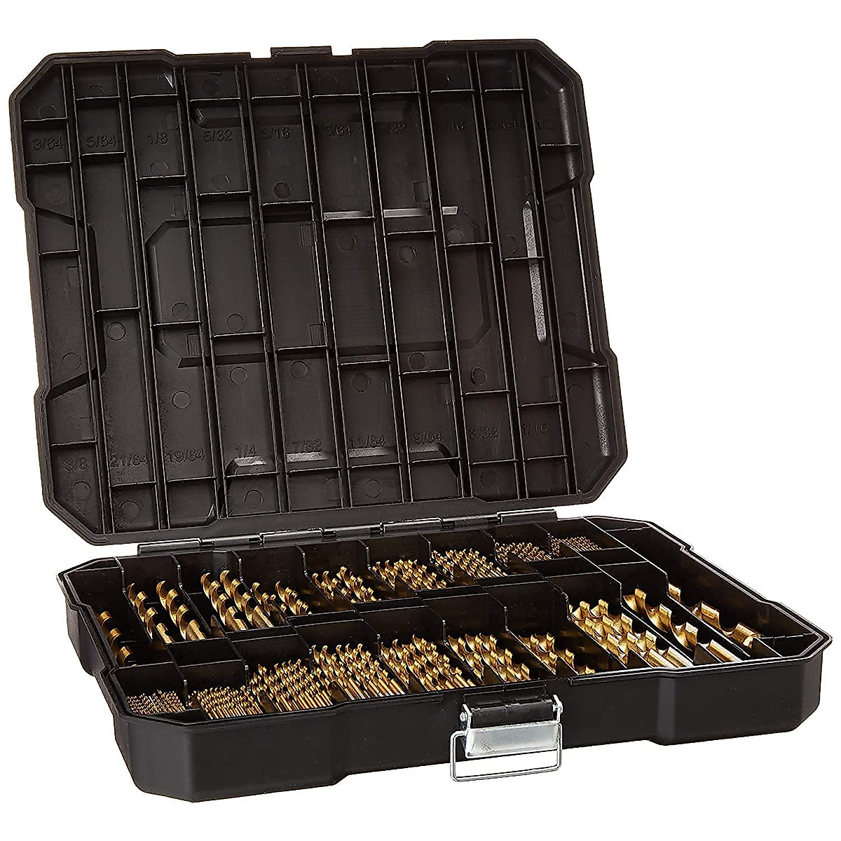 230 Piece Titanium Twist Drill Bit Set with 16-Inch Wide Mouth Tool Bag
