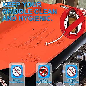 22 Inch Griddle Mat for Blackstone 22 Inch Griddle,Silicone Griddle Mat for Blackstone Grill 22 Inch,22 inch Silicone Mat for Blackstone, Fully Wrapped Protect 22”Griddle Silicone Griddle Mat