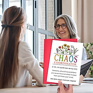 Raddimelo Boss Christmas Cards, Chaos Coordinator Gifts, Stocking Stuffers for Leader Coworkers, Boss Gifts for Women, Boss Day Gifts for Boss Boss Lady Leader, Birthday Gifts, Veterans Day Cards