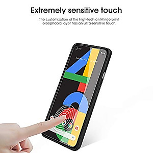 OMOTON [4 Pack] Screen Protector for Google Pixel 4a (Not Fit for 4a 5G), Scratch Resistant/Easy-Install/Bubble Free/Tempered Glass Screen Protector Compatible with Google Pixel 4a